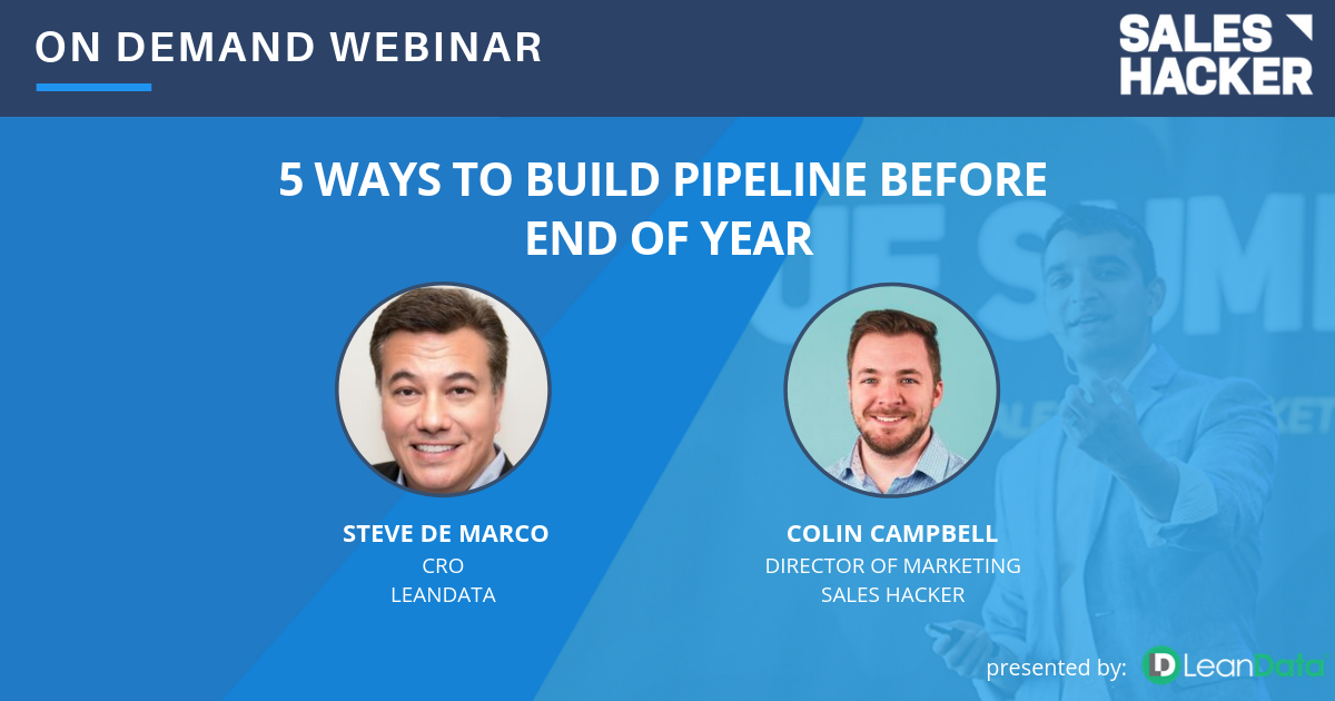 5 Ways to Build Pipeline Before End of Year - GTMnow
