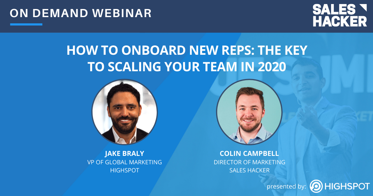 How to Onboard New Reps: The Key to Scaling Your Team in 2020 - GTMnow