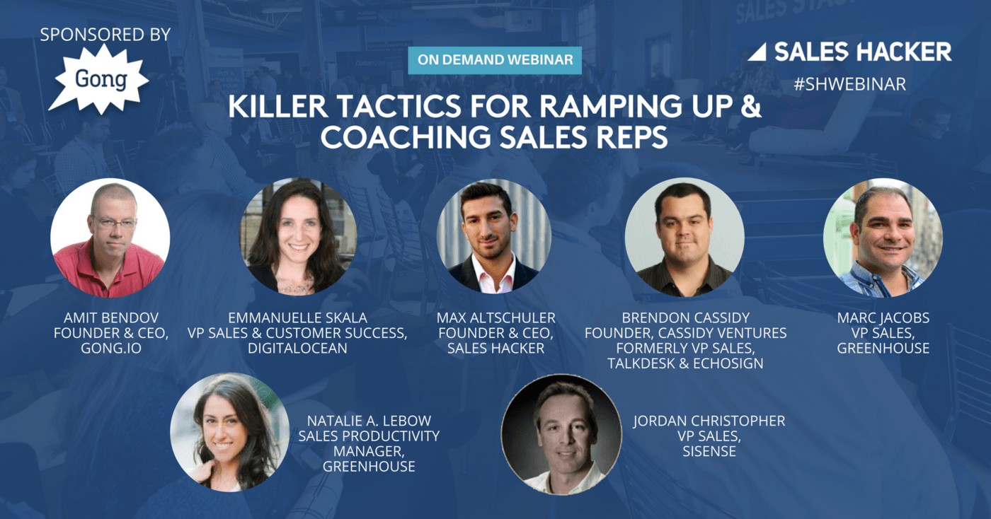 Killer Tactics For Ramping Up & Coaching Sales Rep - GTMnow