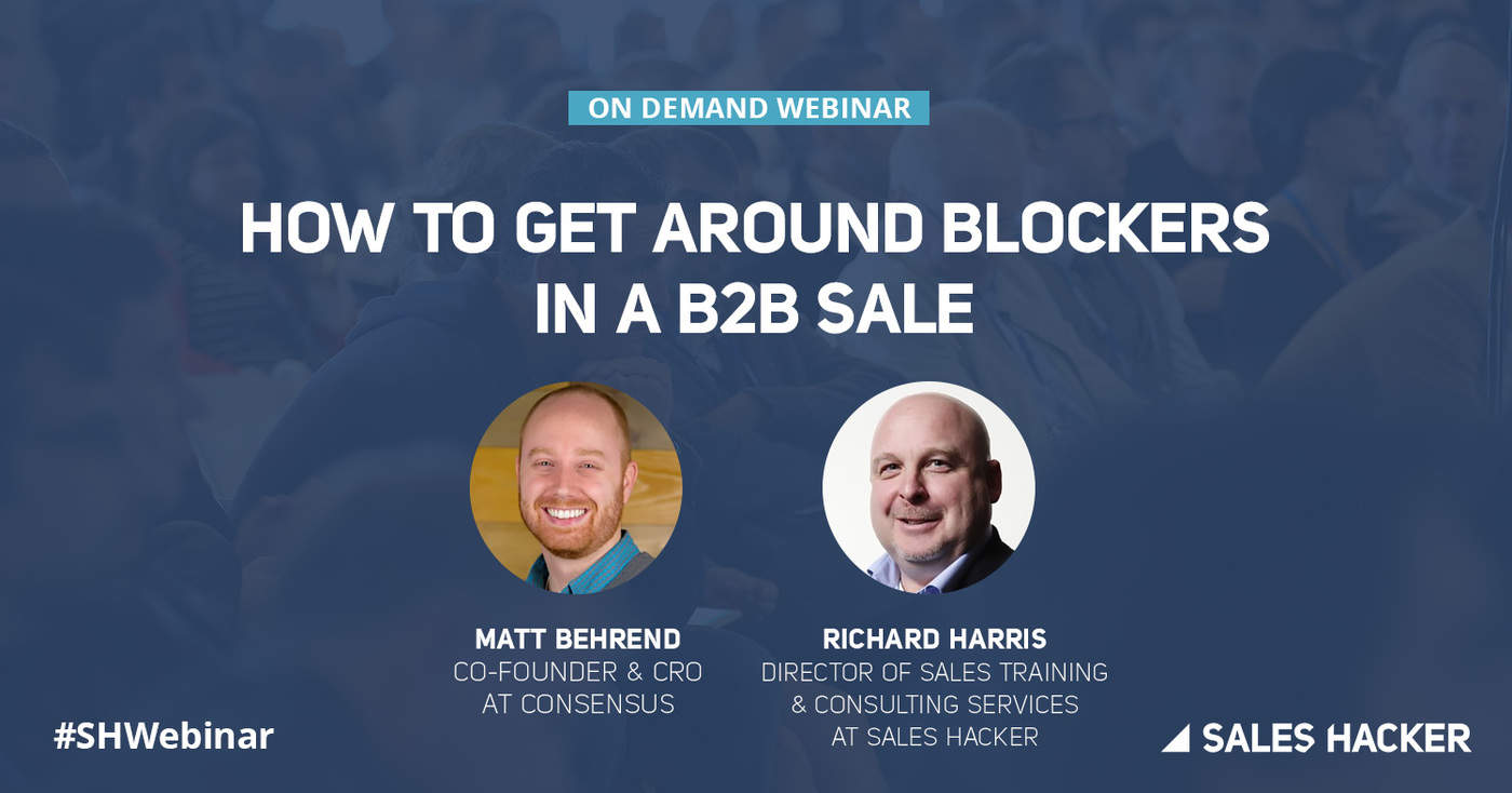 How to Get Around Blockers in a B2B Sale - GTMnow